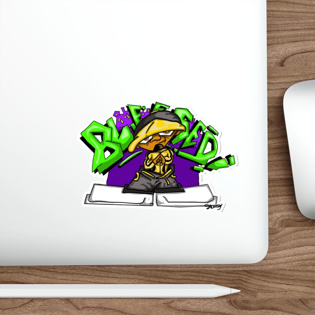 Blessed Graffiti Art Print: Hooded Guardian With Stickers - Etsy