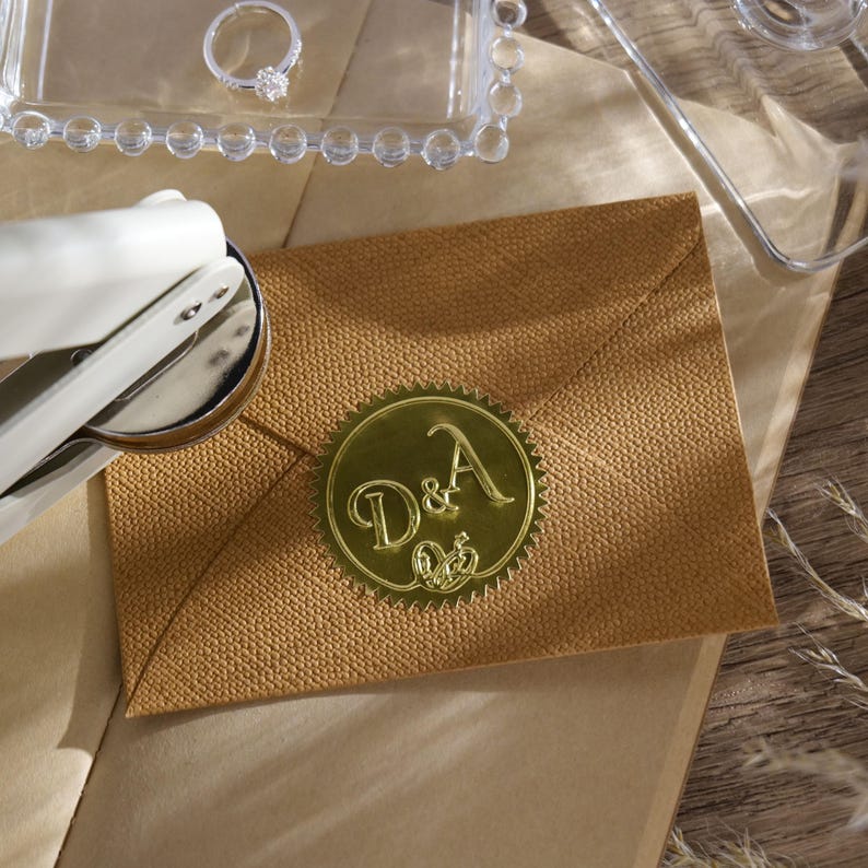 Wedding Envelope Embosser | Custom Last Name Embosser | Personalized Initial Monogram Embosser ...