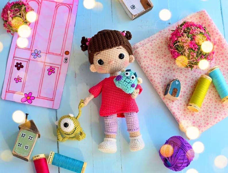 Crochet Pattern PDF for Amigurumi Dolls in English. Crochet Boo Doll ...