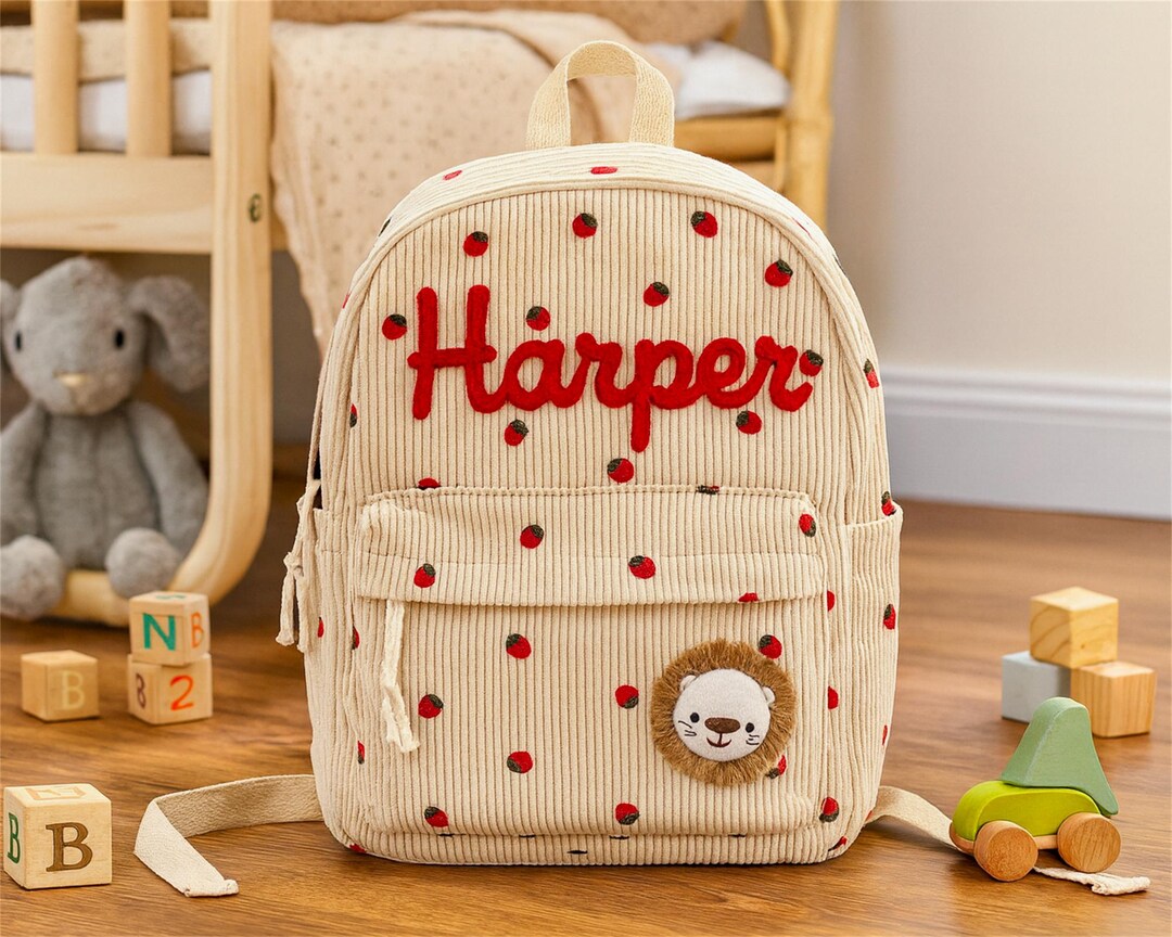 Personalized Embroidered Backpack, Custom School Bag, Kids Gift - Etsy
