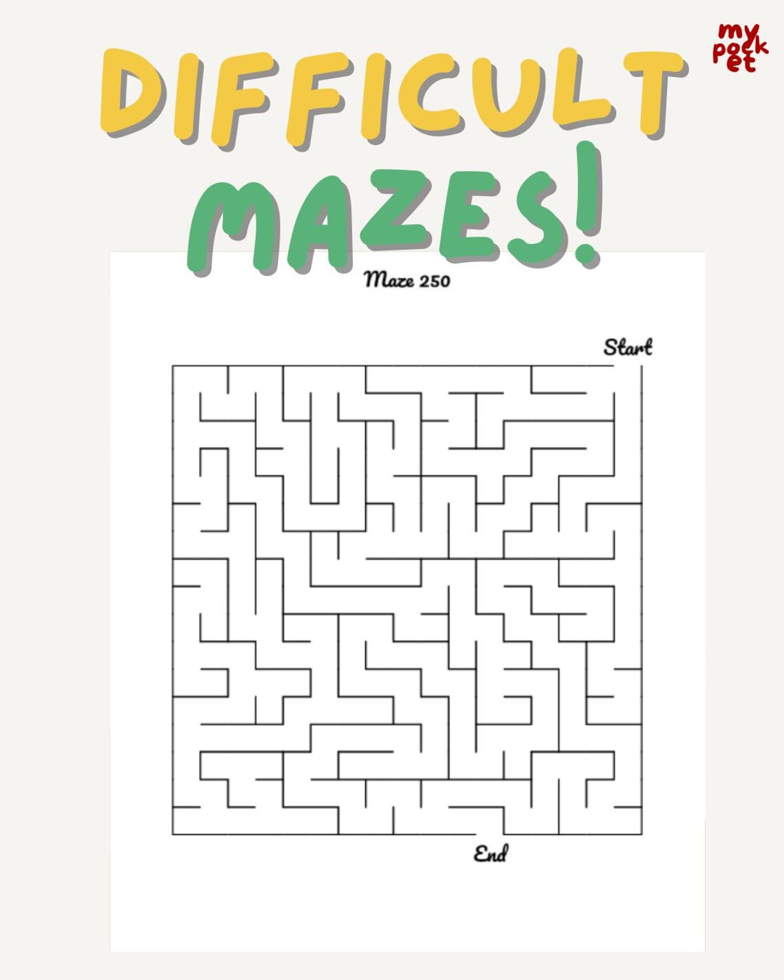 5000 Mazes for Kids, Adults, Elderly. Toddler Activities, Printable ...