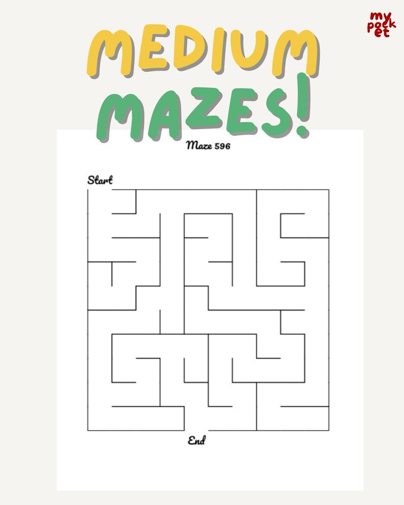 5000 Mazes for Kids, Adults, Elderly. Toddler Activities, Printable ...