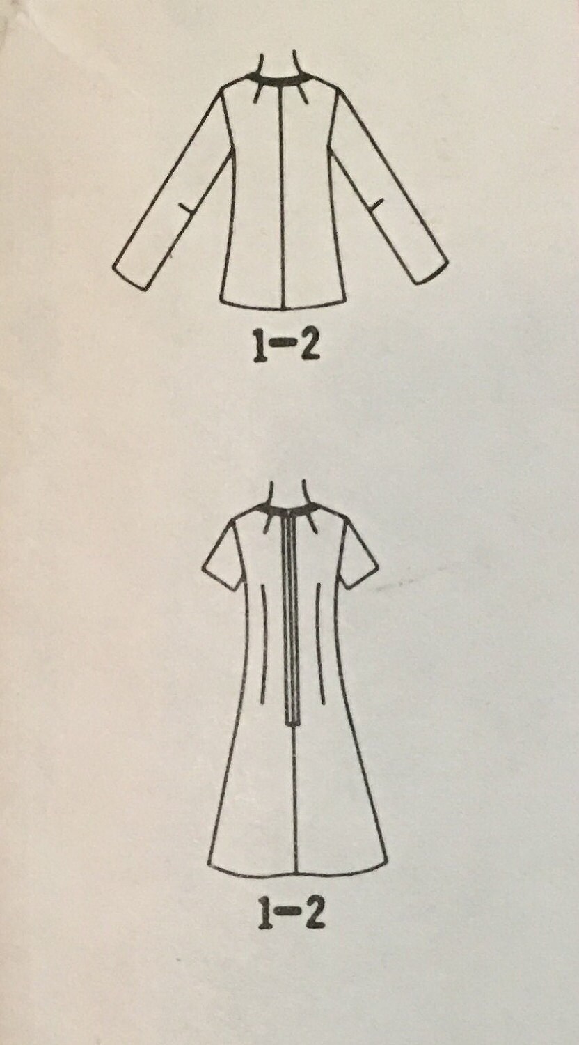 1970s Simplicity Uncut Pattern 6749 Bust 32 33 Hip 34 35 Size 10 Dress ...