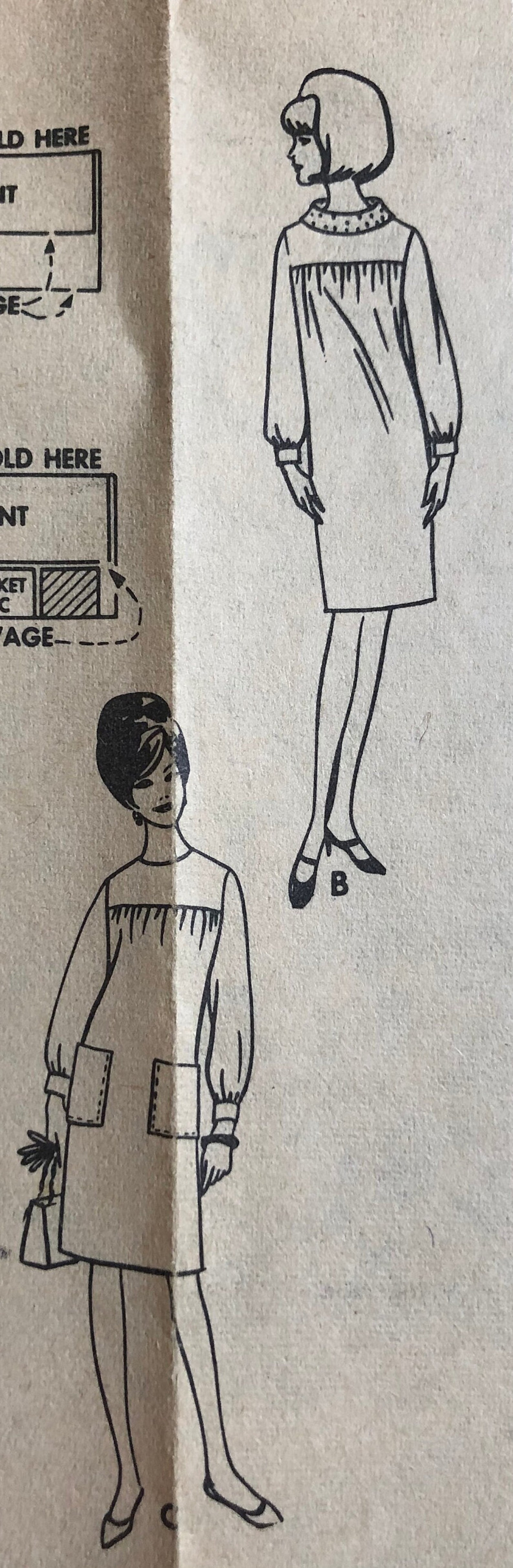 1960s Mccall's Uncut Pattern 8100 | Bust 32 33 34 Hip 34 35 36 Size 12 ...