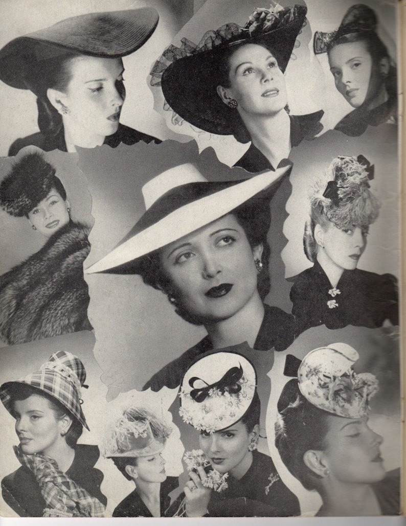 1940s It's Fun to Make a Hat Digital Book Taught by Helene Garnell PLUS ...
