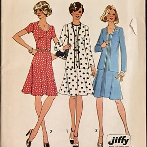 1970s Simplicity Uncut Pattern 6749 Bust 32 33 Hip 34 35 Size 10 Dress ...