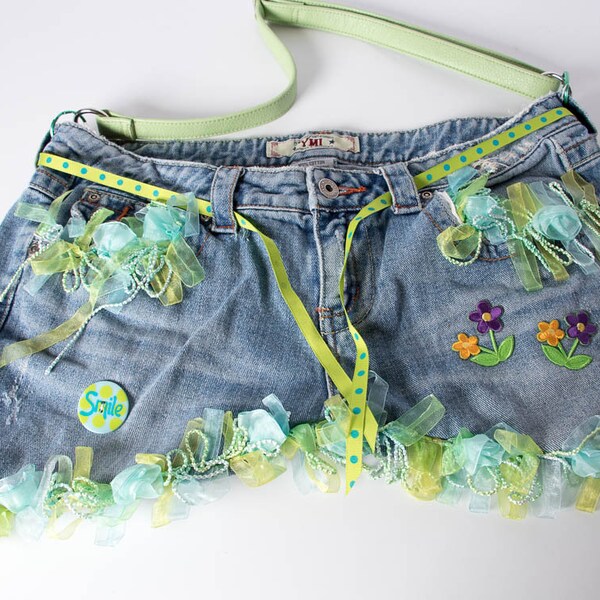 Upcycled Jeans Bag - Etsy