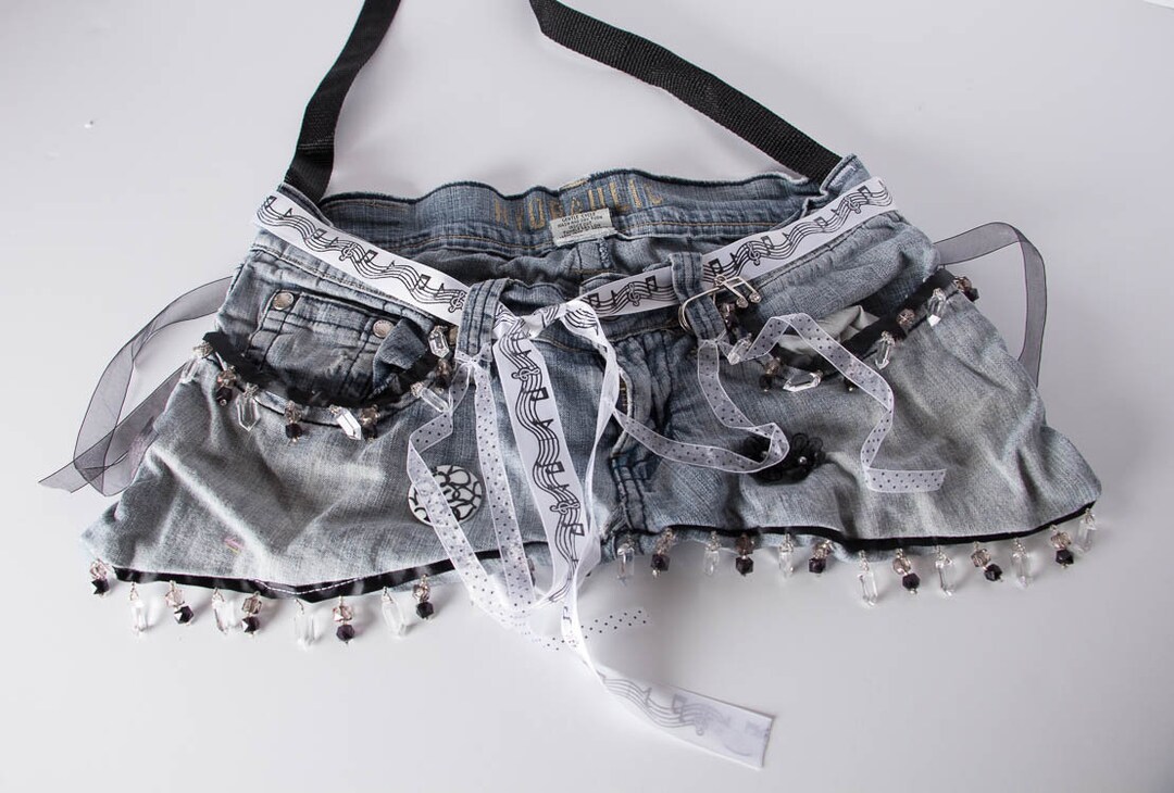 Booty Bag - Upcycled Denim Jeans Purse - Music Bootie Bag - B21 - Etsy