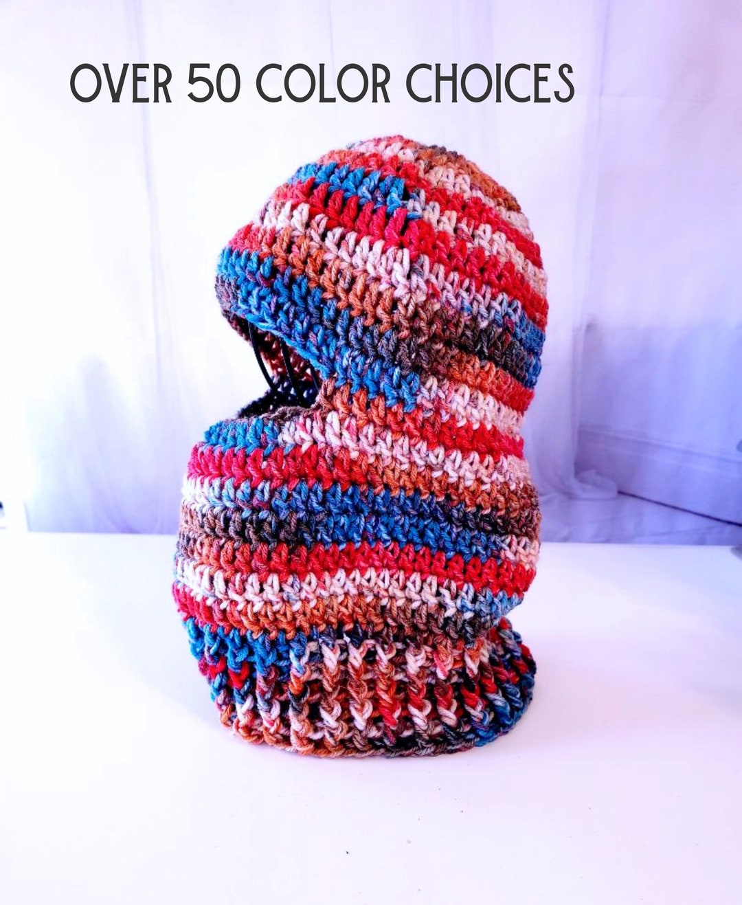 Last of the LARGE Crochet Ski Mask - Versatile - Many Ways to Wear ...