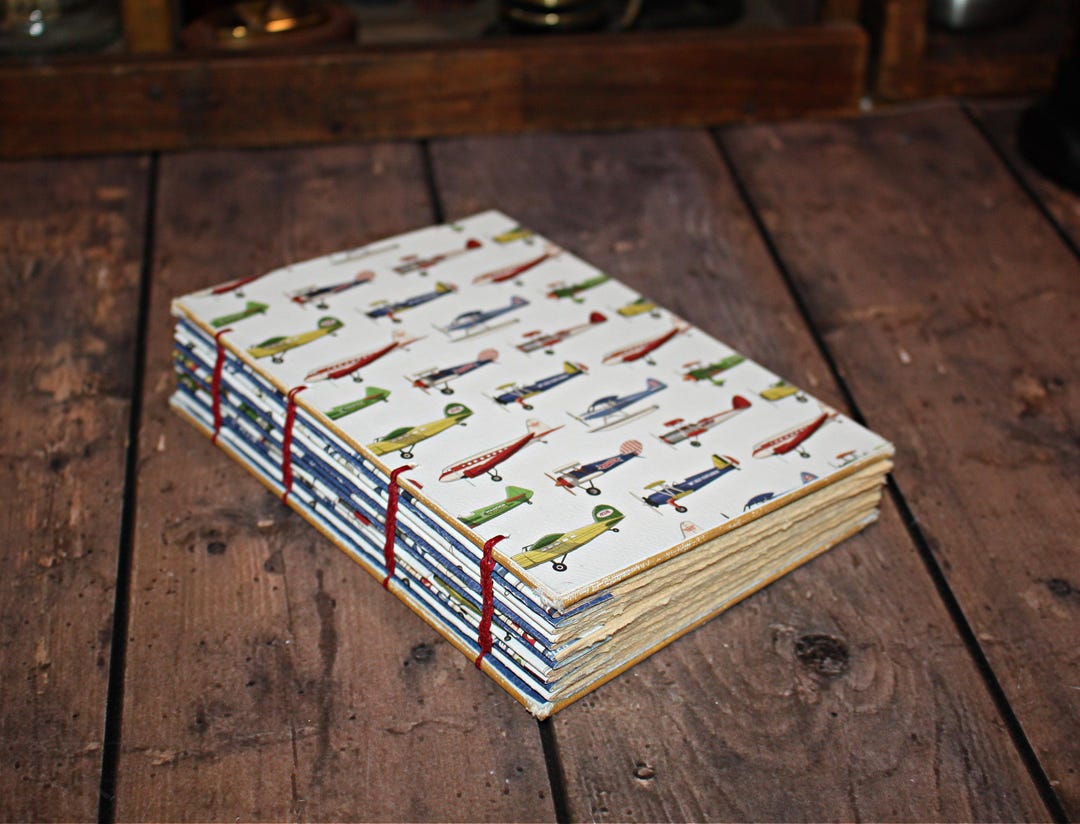 Vintage Plane Journal, Guest Book, Hostess Gift, Adventure Journal ...