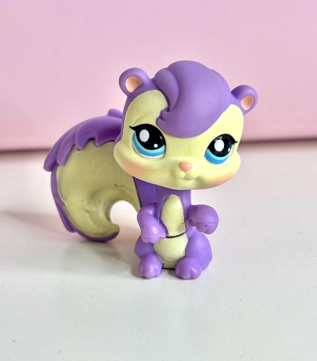 LPS Littlest Pet Shop 1567 Squirrel Purple and Yellow Authentic - Etsy