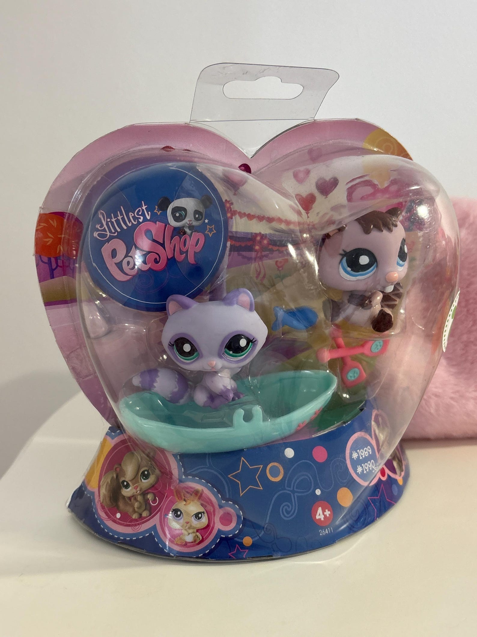 Littlest Pet Shop LPS Pet Pair Raccoon Beaver 1989 1990 Complete ...