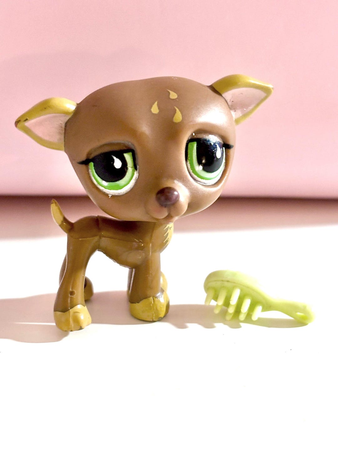 Littlest Pet Shop Greyhound 507 Authentic See Photos Lps Green Eyes Dog ...