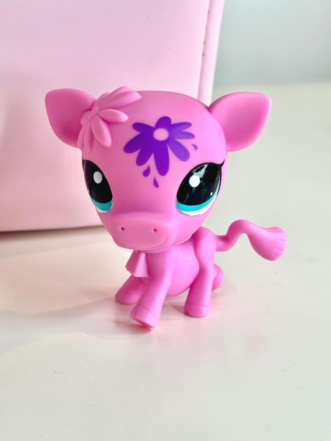 Littlest Pet Shop Authentic # 3521 Pink Purple Cow Teal Eyes - Etsy