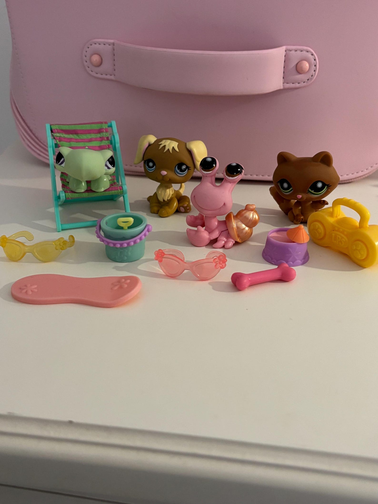 LPS Littlest Pet Shop Happiest Beach Crab Turtle Racoon Retriever Dog ...
