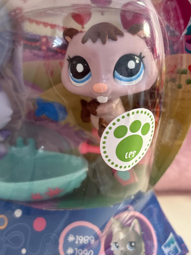 Littlest Pet Shop LPS Pet Pair Raccoon Beaver 1989 1990 Complete ...