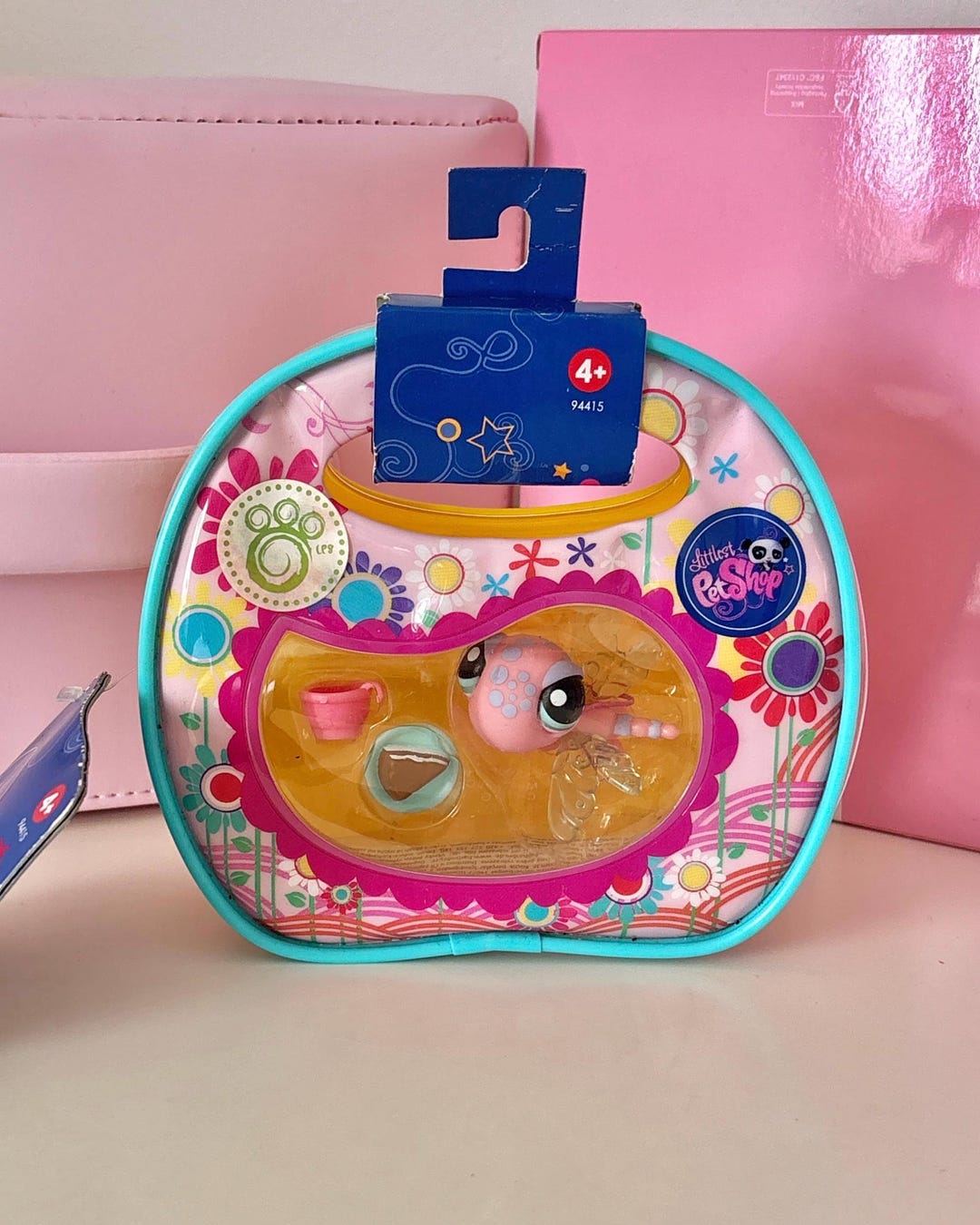 Littlest Pet Shop 1543 Pink Dragonfly With Carrier Case Purse Bag Lps ...