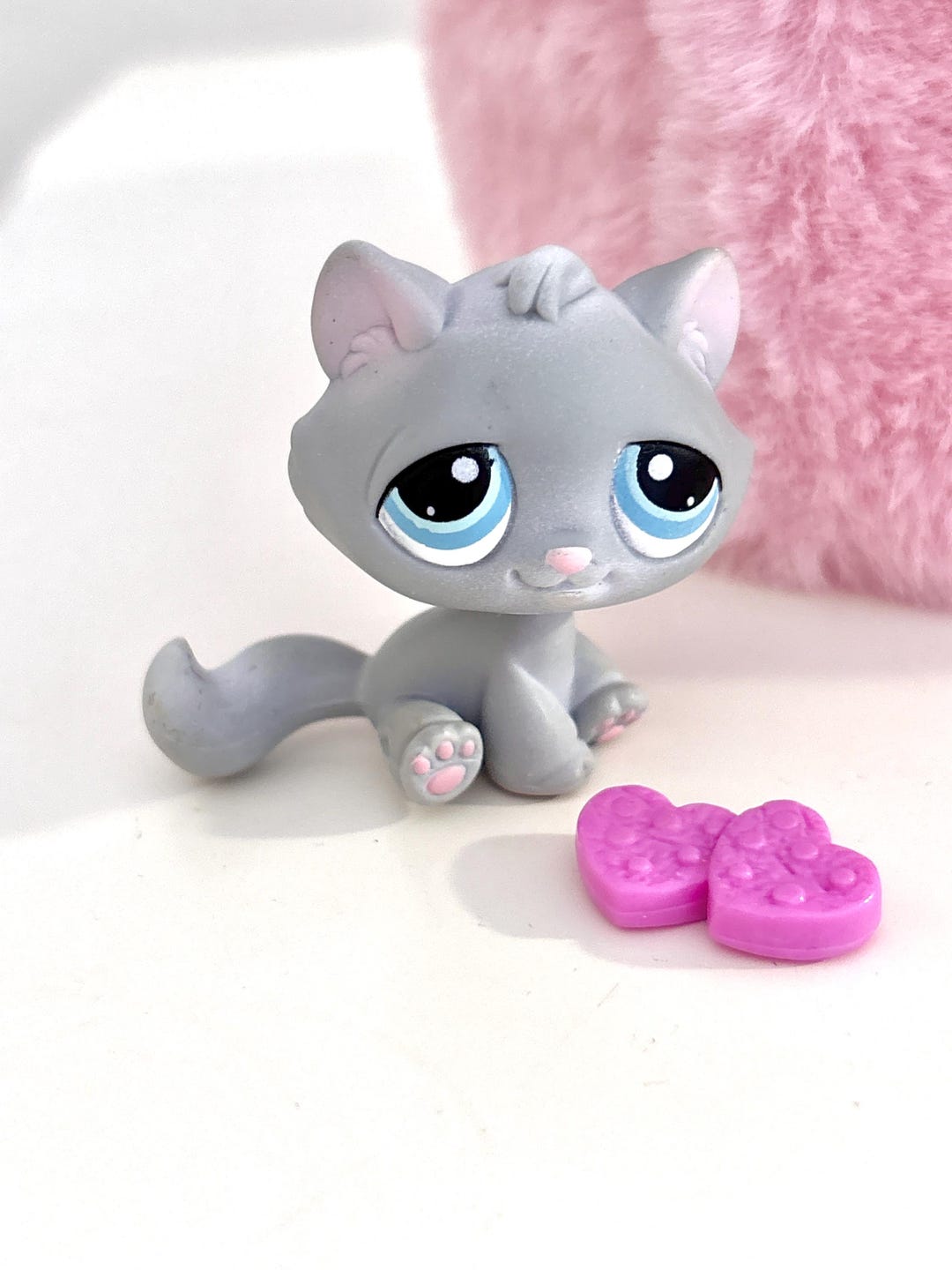 177 Bon Bon Cat With Pink Biscuits Accessory Littlest Pet Shop - Etsy