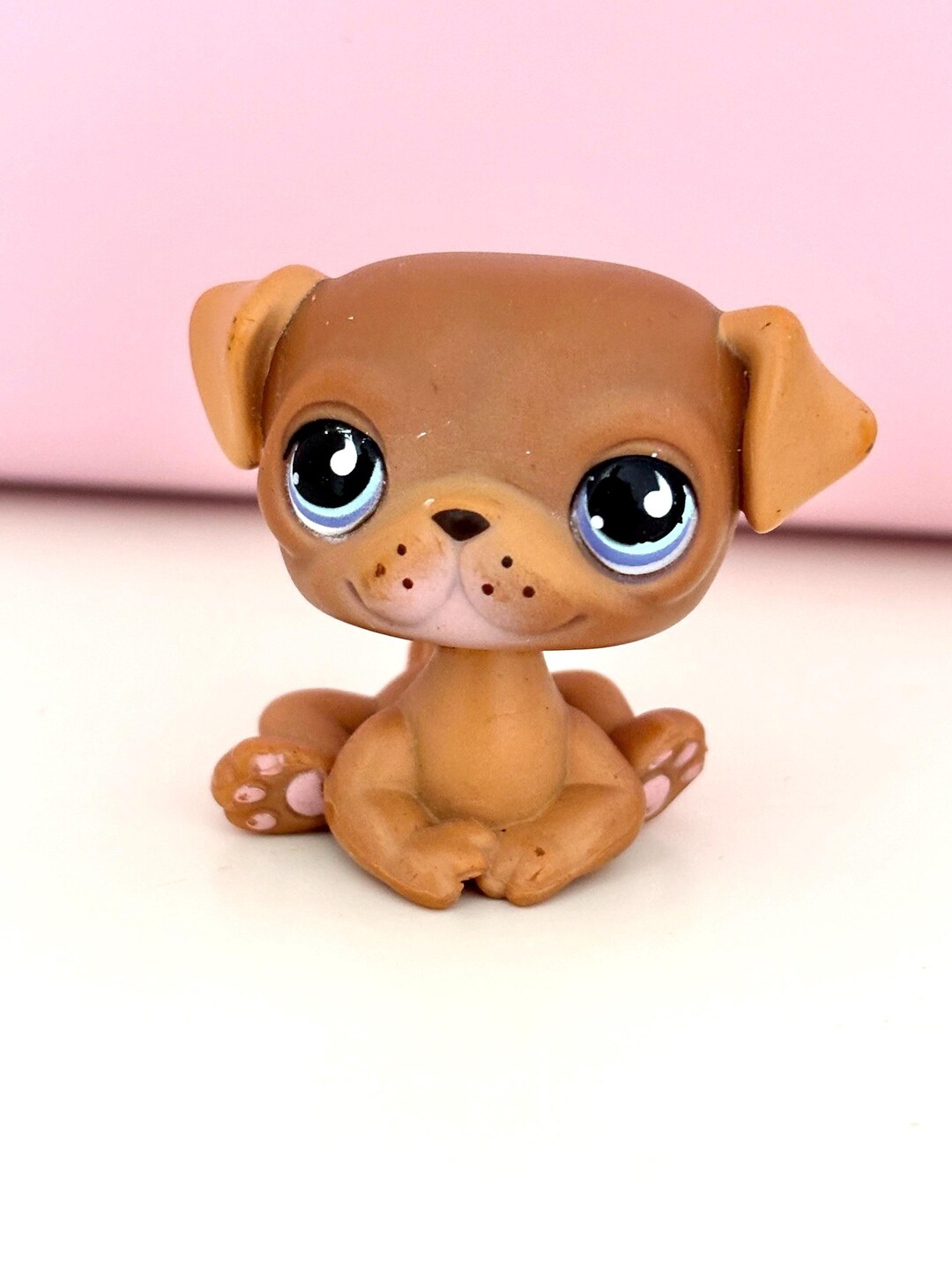 LPS Hasbro Littlest Pet Shop Figure #901 Brown Tan Pug Puppy Dog ...