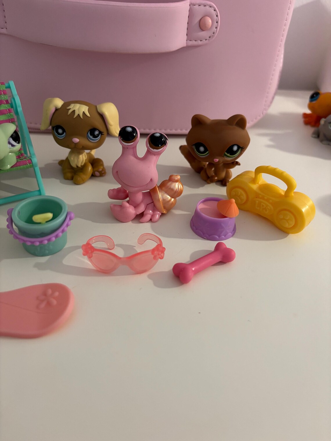 LPS Littlest Pet Shop Happiest Beach Crab Turtle Racoon Retriever Dog ...