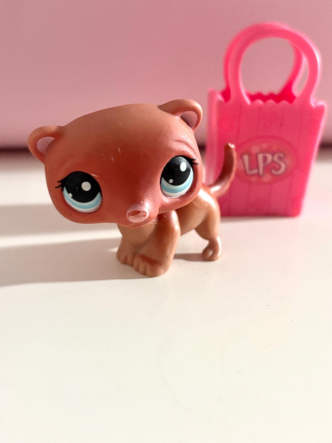 Littlest Pet Shop LPS #334 Red Brown Ferret Weasel Teal Blue Eyes - Etsy