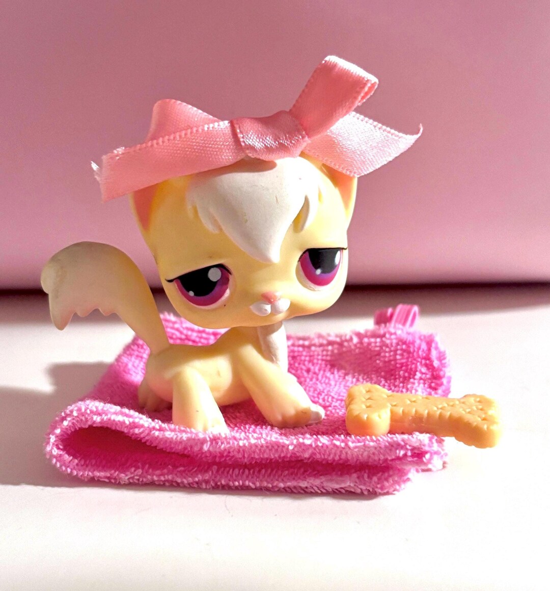 Authentic Littlest Pet Shop #364 Long Hair Angora Cat / Original Hasbro ...