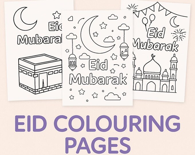 40 Eid Coloring Pages for Kids – Printable Ramadan & Eid Activity Pack ...