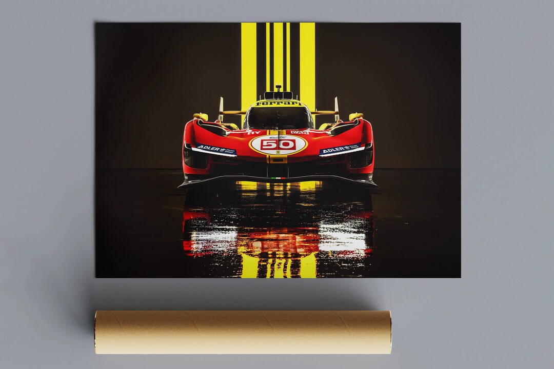Ferrari Poster, Le Mans Hypercar Wall Art, Ferrari Gift Idea, Fine Art ...