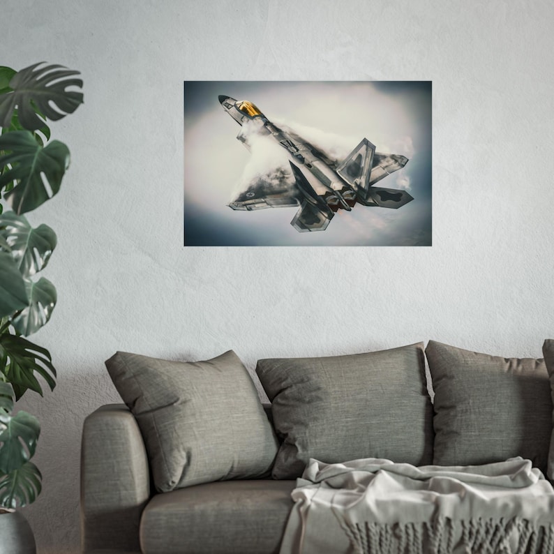F-22 Raptor Jet Poster: Military Aviation Wall Art - Etsy