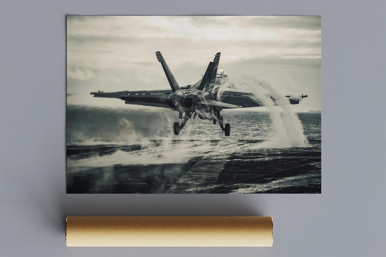 Fighter Jet Poster, F/A-18 Hornet Paper Print, Mcdonnell Douglas ...