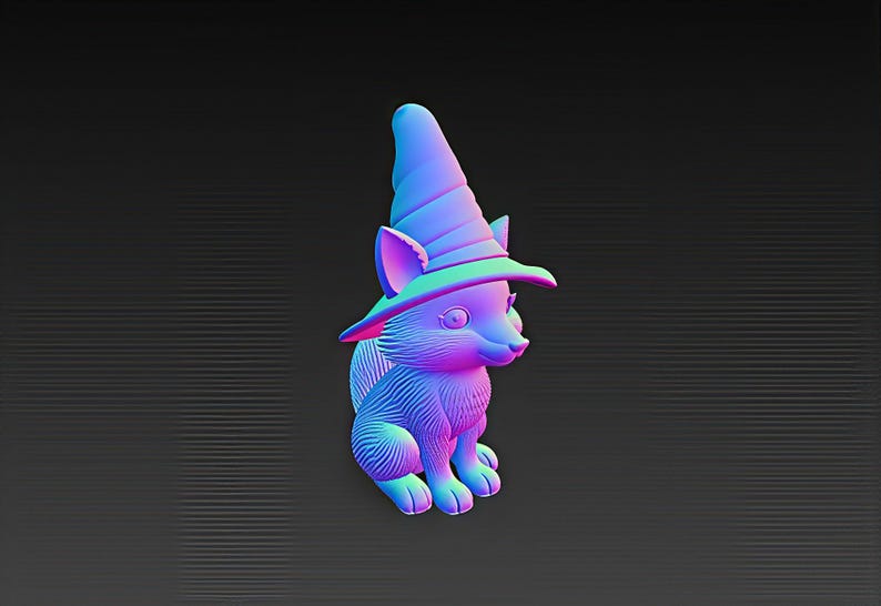 Fox in Hat Figure 3D Model – STL File (digital Download) - Etsy