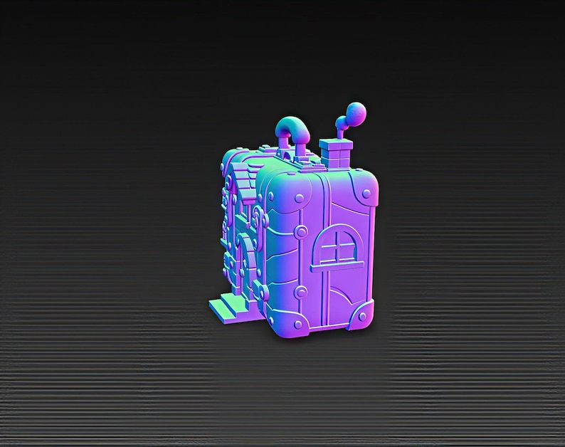 Suitcase House 3D Print Model: Whimsical Fairy Tale Travel Bag STL File ...