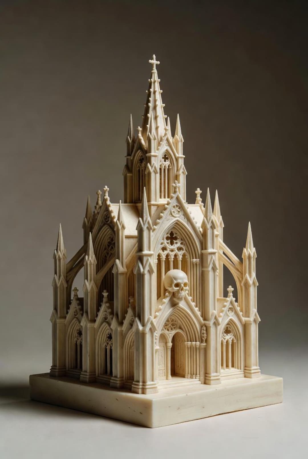 Gothic Skull Cathedral STL File – Fantasy Gothic Church 3D Print Model ...