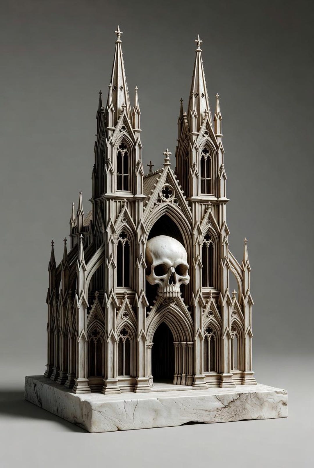 Gothic Skull Cathedral STL File – Dark Fantasy Church 3D Print Model - Etsy