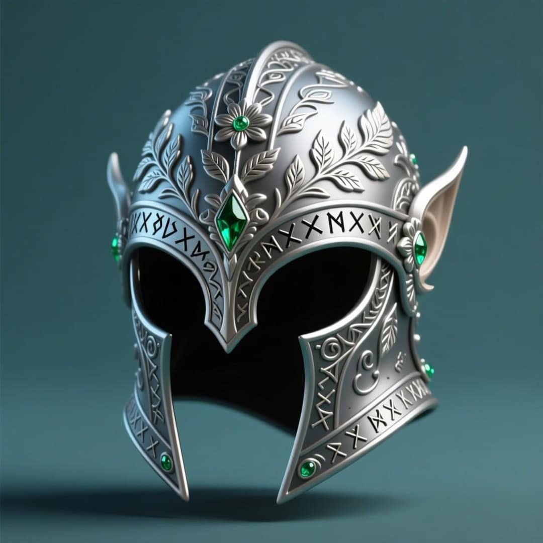 Elven Warrior Helmet 3D Model STL File: Ornate Fantasy Armor Cosplay ...