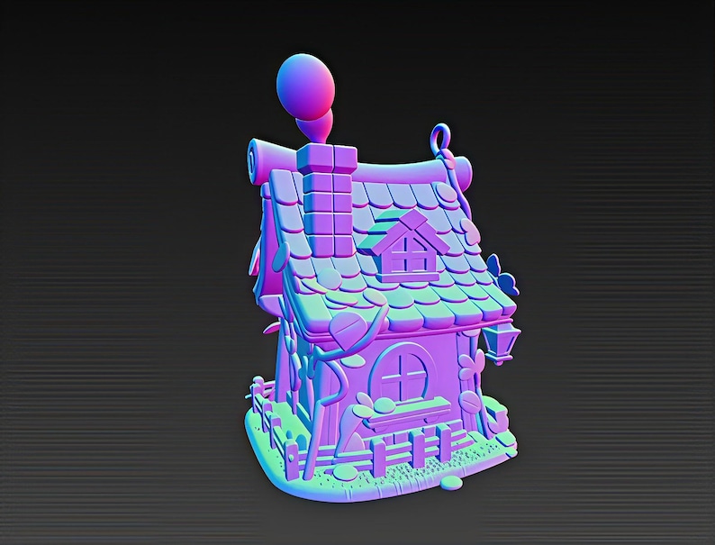 Fairy Cottage House STL File | Enchanted Miniature 3D Print (digital ...