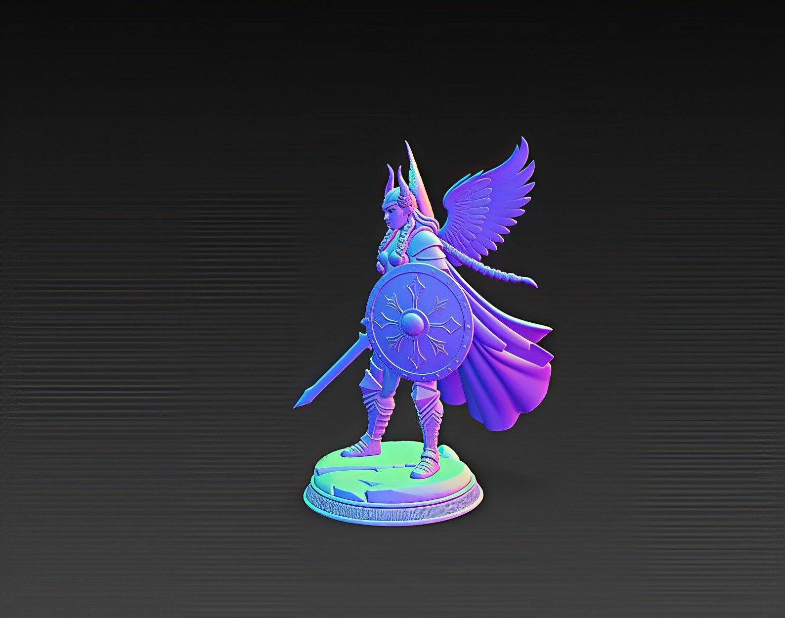 Valkyrie Guardian STL – Epic Female Warrior 3D Model | Norse Goddess ...