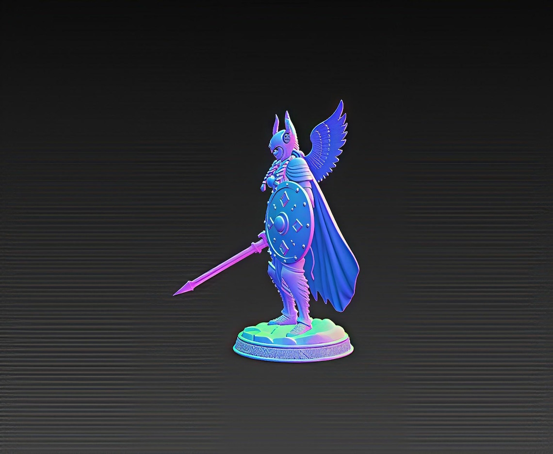 Valkyrie Warrior Statue STL File - 3D Printable Nordic Fighter - Etsy