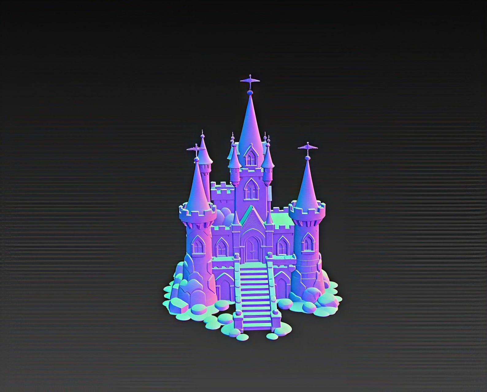 Fantasy Castle STL File: 3D Printable Fairy Tale Model (digital ...