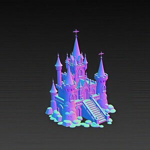 Fantasy Castle STL File: 3D Printable Fairy Tale Model (digital ...