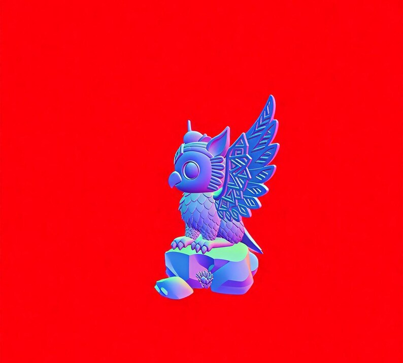 Chibi Griffin STL File: Mythical Creature 3D Printable Figurine ...