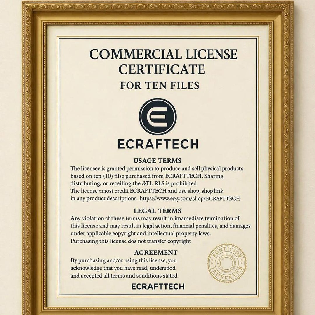 Commercial License - Single STL File for Physical Product Sales - Etsy