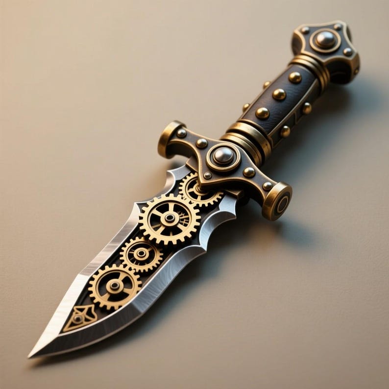 Steampunk Gear Dagger STL | 3D Printable Cosplay Weapon Prop - Etsy
