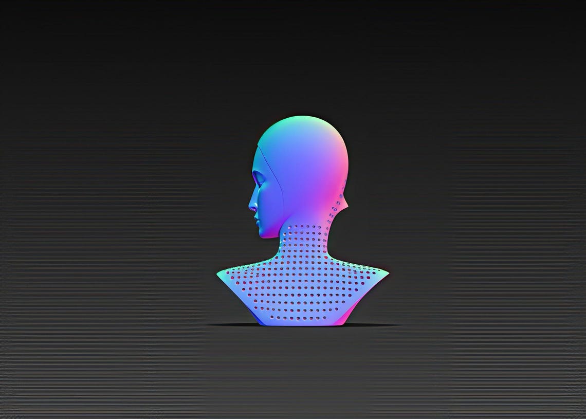 Modern Abstract Bust STL – Parametric Futuristic Sculpture for 3D ...