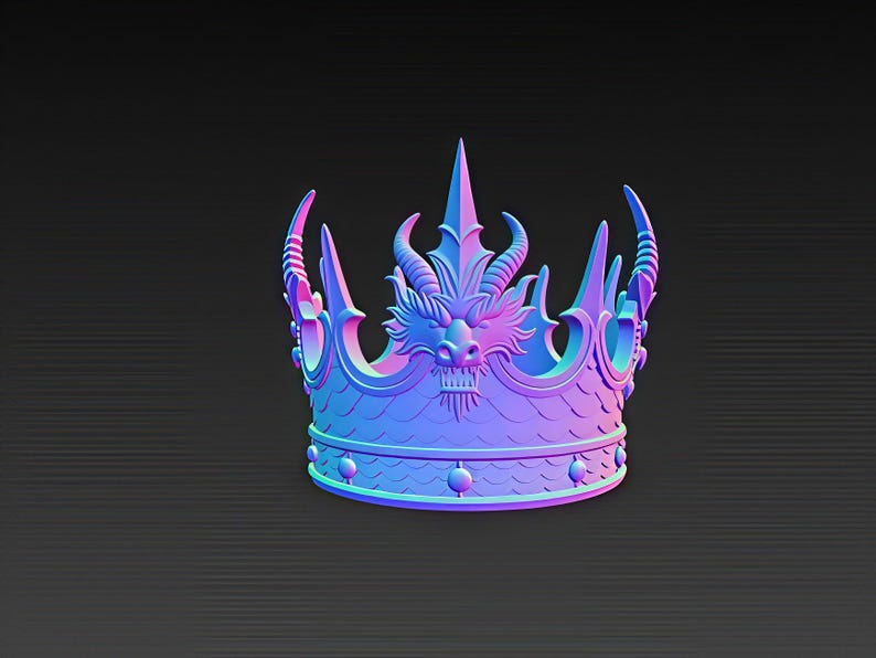 Dragon Crown STL: 3D Printable Fantasy Headpiece (digital Download) - Etsy