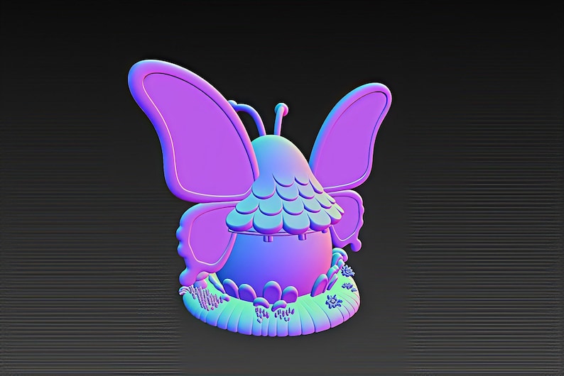 Butterfly House 3D Model - Detailed STL File for 3D Printers - Etsy