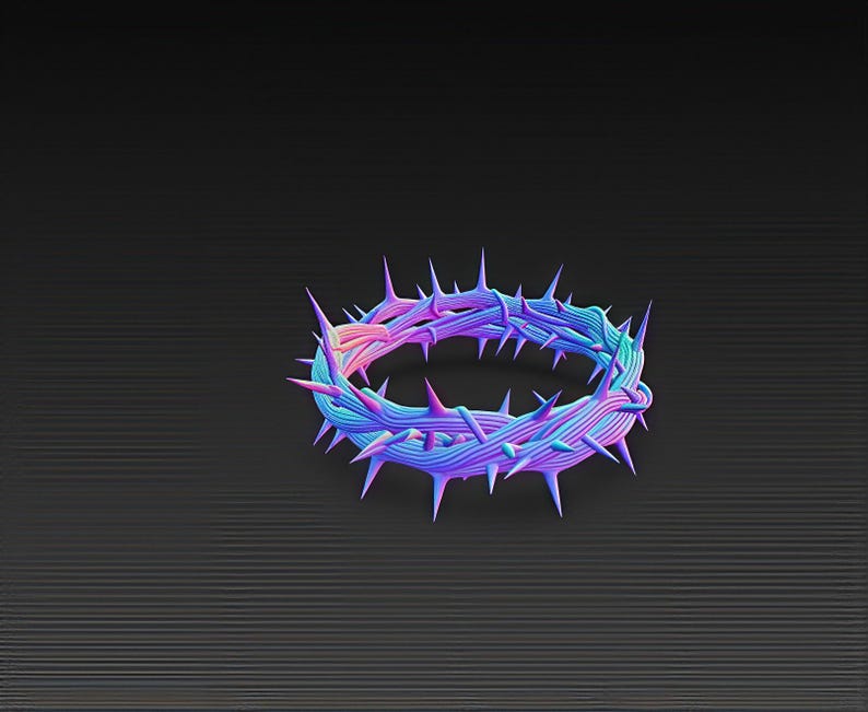 3D Printable Crown of Thorns: Religious, Gothic Cosplay STL (digital ...