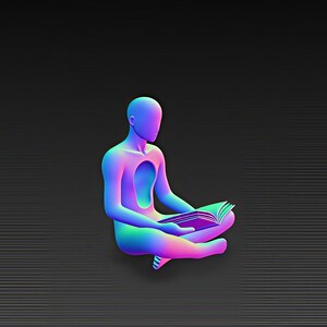 Minimalist Reading Figure STL – 3D Print Abstract Sculpture (digital ...