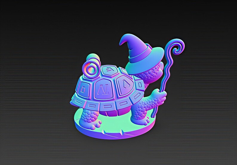 Wizard Turtle 3D Model – Detailed STL File for 3D Printing - Etsy