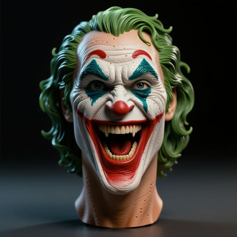Joker Head 3D Model – STL File for 3D Printing - Etsy